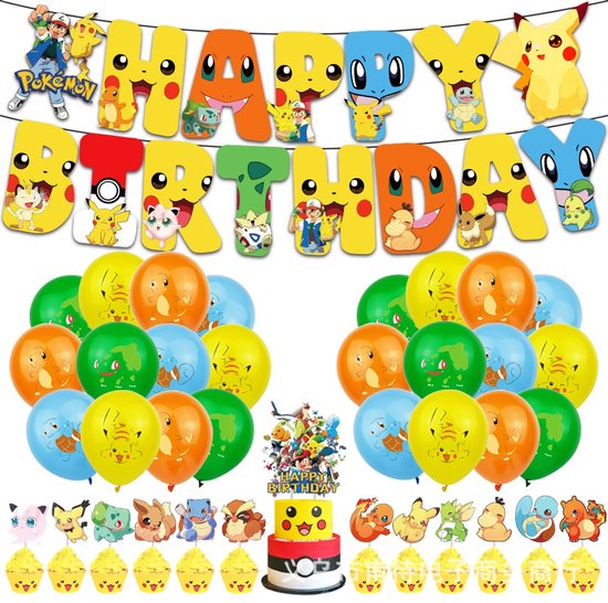 Pokémon - versiering voor partijtjes, kinderfeestjes of een themafeest ...