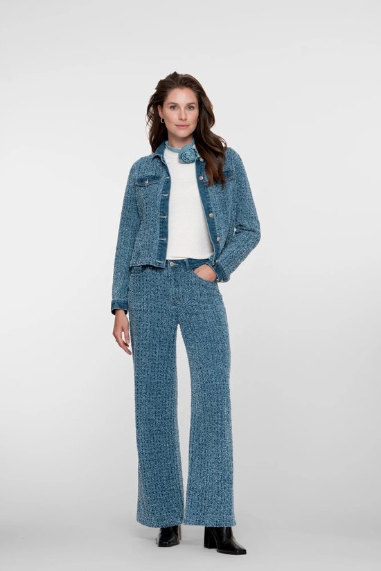 Geisha dames bouclé denim straight leg jeans - 51550-10 | bol