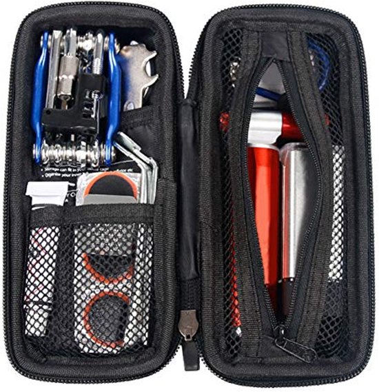 Harde tas voor bidonhouder, fietstas met harde schaal, zwart, ketting ...