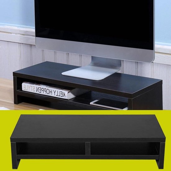 Allecto Plus - Houten Monitor Verhoger 2 Lagen - Desktop Verhoger voor ...