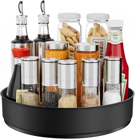Draaiplateau Lazy Susan - 360 graden roterend kruidenrek van roestvrij staal 25 x 25 x... | bol
