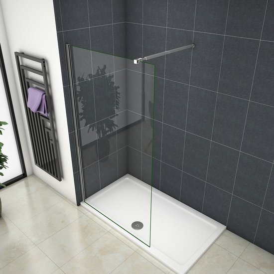 Inloopdouche-douchewand-walk in 8mm NANO EasyClean veiligheidsglas ...