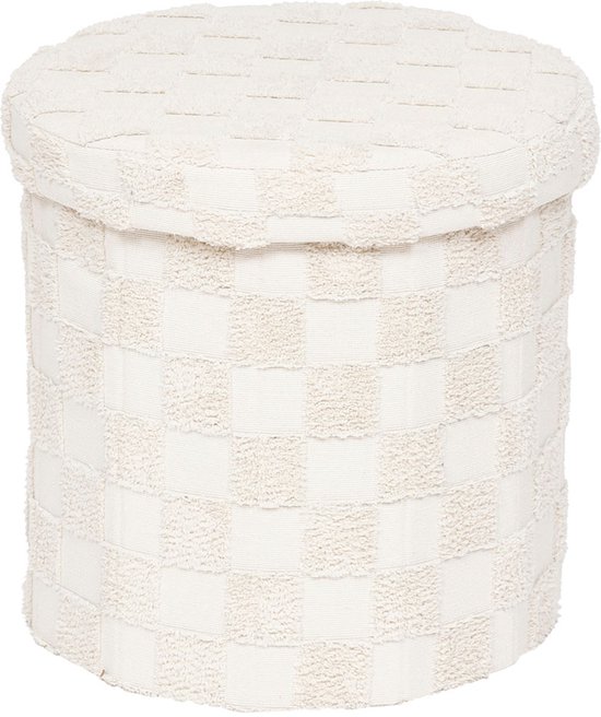 Poef + Opbergbox Fabroni Wit | bol