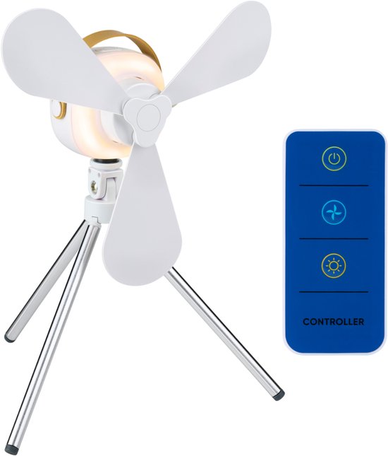 Lifetime Air Tafelventilator - Ventilator USB-C Oplaadbaar - Statief ...