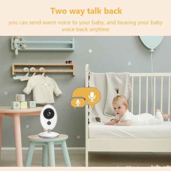 Babyfoon - met Camera - Baby Monitor - Binnencamera - Intercom - IR Audio Video -... | bol