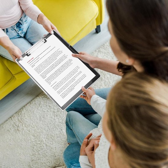 Inovra Plus - Draagbaar klembord met opbergvak en A4-papiermap | Zwart ...