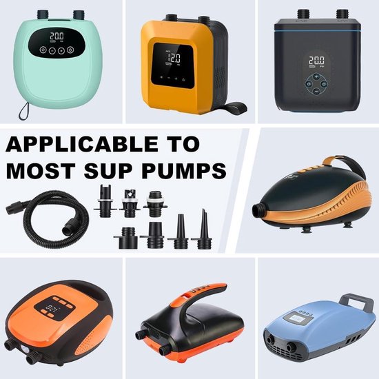 Opblaasbare boot SUP-pomp accessoires set met 7 luchtventielsproeiers ...