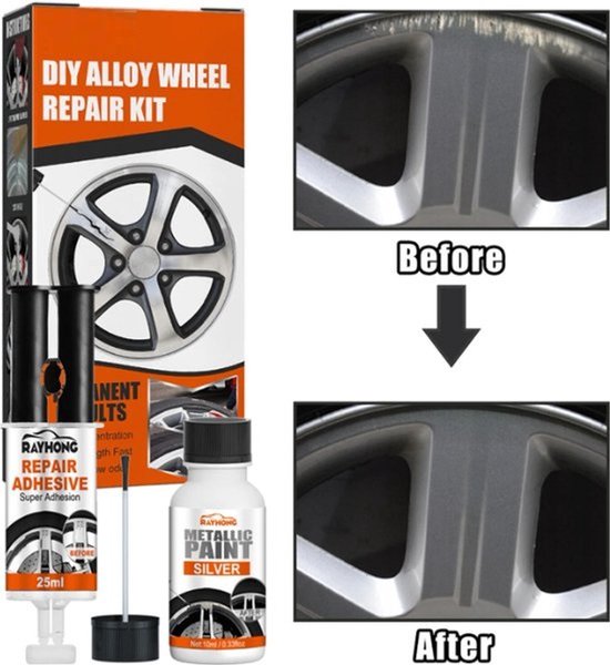 TLVX Velg reparatie set – Wiel kras reparatie kit – Kras verwijderen ...