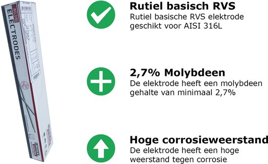 Lincoln Electric Laselektroden Arosta 316L 3,20mm | bol