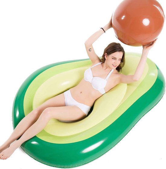 TRANKIELO® – Gigantische Opblaasbare Avocado Zwembad Float – 165CM ...
