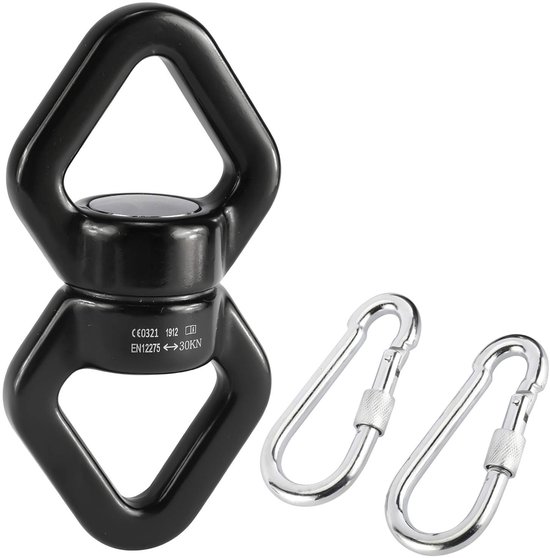 TRANKIELO® – Hoogwaardige Klimhaak met Draaimechanisme en Carabiners ...