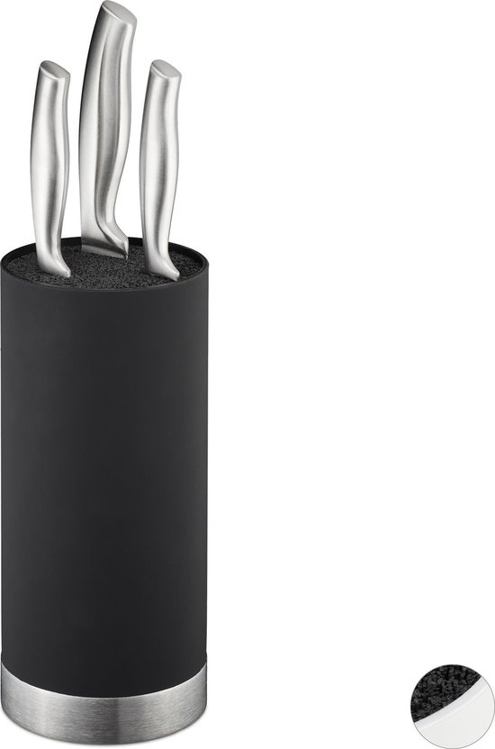 messenblok rond - zonder messen - kunststof - universeel - met borstel ...