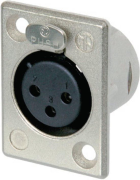 Neutrik NTR-NC3FP-1 Xlr Panel-mount Female Receptacle 3 Panel-mount ...