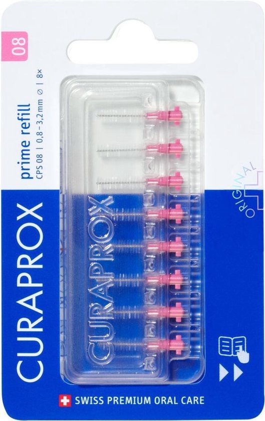 Curaprox Prime Refill 08 - Ragers - 3,2mm - 8 stuks | bol.com