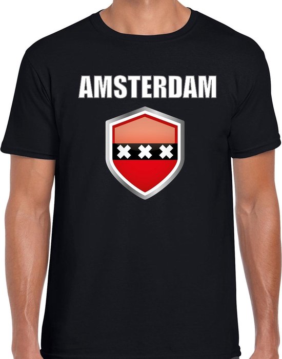 Amsterdam t-shirt zwart heren - Amsterdamse shirt / kleding - Amsterdam ...