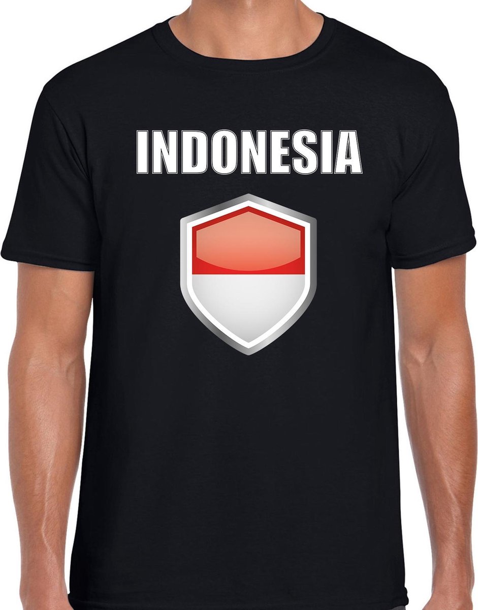 Indonesie landen t-shirt zwart heren - Indonesische landen shirt ...