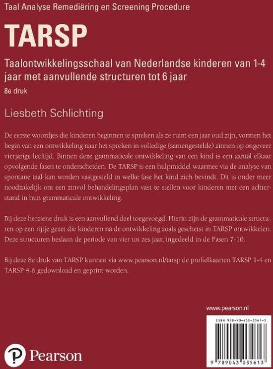TARSP - Taal Analyse Remediëring en Screening Procedure | 9789043035613 ...
