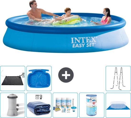 Intex Rond Opblaasbaar Easy Set Zwembad - 366 x 76 cm - Blauw ...