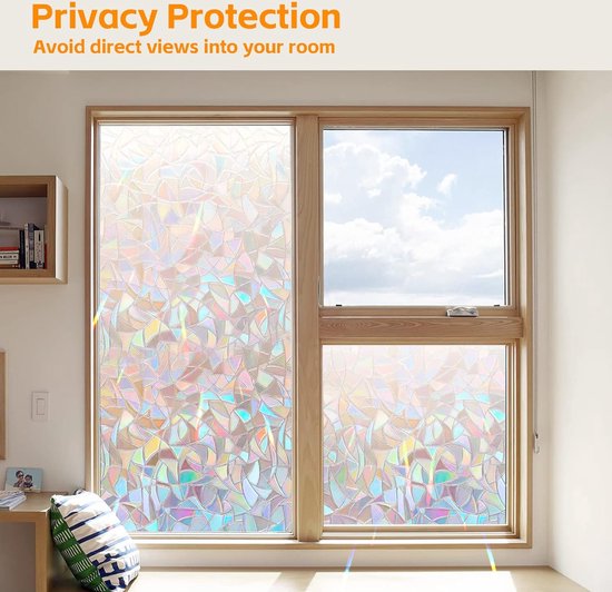 Raamfolie Window Privacy Film 60 x 220 cm, Zelfklevende Vensterfolie ...