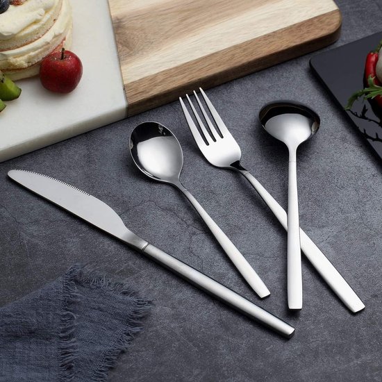 bestekset 24 stuks, roestvrijstalen bestekset, bestekset, bestekset ...