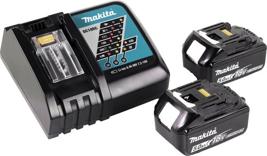 Makita DTR 180 RTJ accu-wapeningssteker 18V borstelloos met 2x 5.0 Ah ...