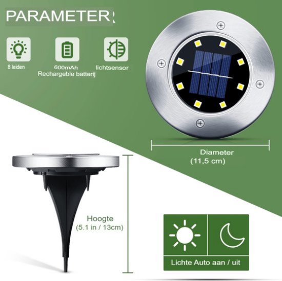 Solar Tuinverlichting Grondspots - Solar Tuinverlichting Zonne Energie ...