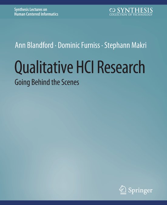 Synthesis Lectures on Human-Centered Informatics- Qualitative HCI Research, Dominic... | bol