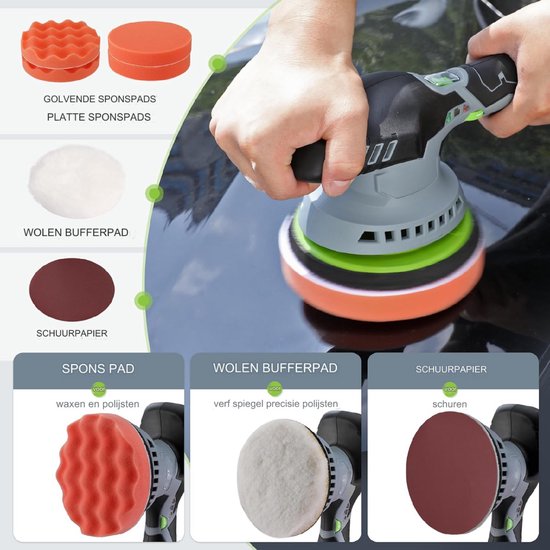 Gratyfied - Poetsmachine excentrisch - Polijstmachine auto | bol