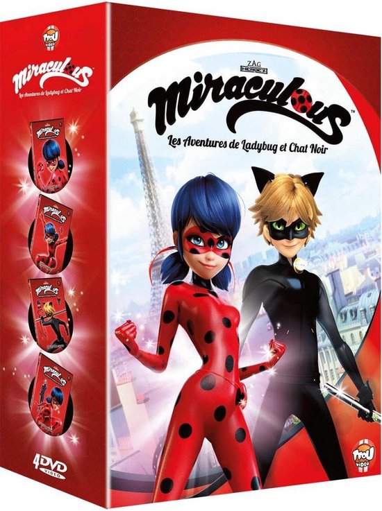 Miraculous, les aventures de LadyBug et Chat Noir - Volumes 1 à 4 (Dvd ...
