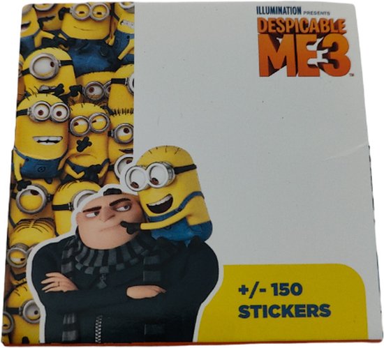 Minion - Despicable Me 3 - stickers - Rol 150 stuks- Afmeting: +- 3 x 2 ...