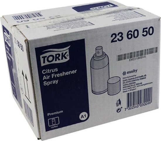 Tork Luchtverfrisser Spray met Citrusgeur A1, aerosol (236050)- 4 x 12 ...