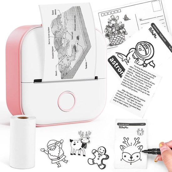 Fotoprinter - Mini Printer - Pocket Printer - Mobiele Printer Draadloos ...