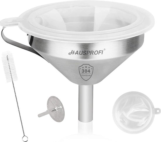 15 cm roestvrijstalen trechter van afneembare zeef en 200 mesh-filter ...