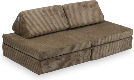 Mini Modulaire bank - Speelsofa- Rib velvet - Toffee Standaard | bol