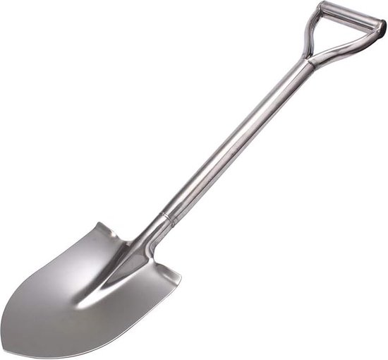 Roestvrijstalen schep lengte 80 mm ronde metalen schep met D-handvat ...