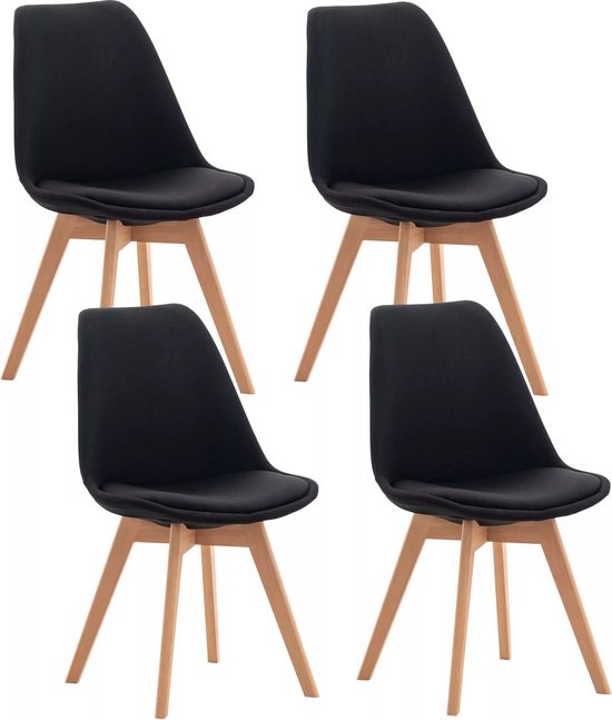In And OutdoorMatch Luxe Stoel Vincenzo - Zwart - Beukenhout - Modern ...
