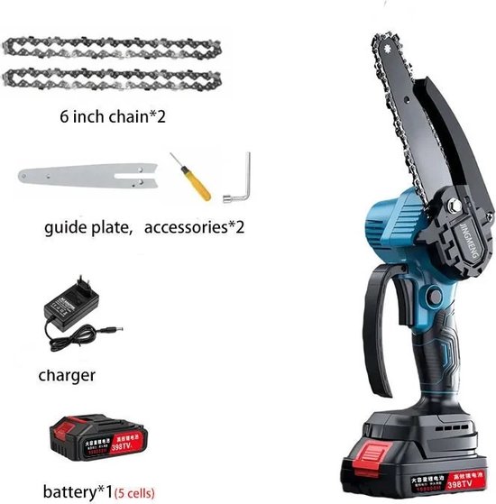 IH Products - Mini Kettingzaag - Met 1x Accu - Takkenzaag - Snoeizaag ...