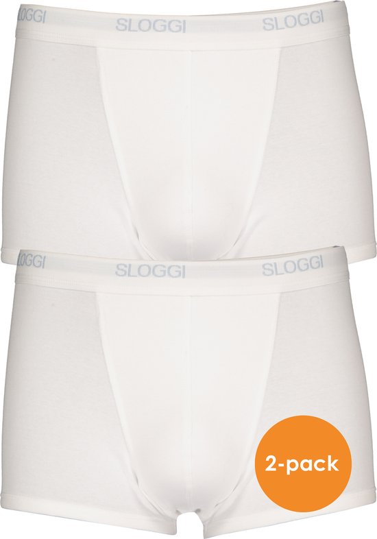 sloggi men Basic Heren Boxershort - 2-pack - Wit - Maat XL | bol