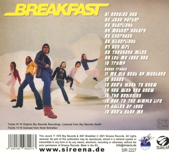Breakfast - It's Time For Breakfast (CD) (Remastered), Breakfast ...