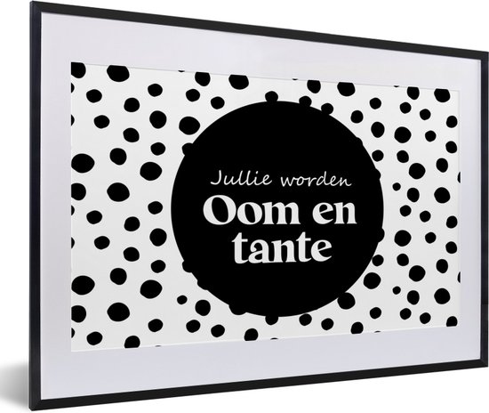 Fotolijst incl. Poster - Zwanger - 'Jullie worden oom en tante ...