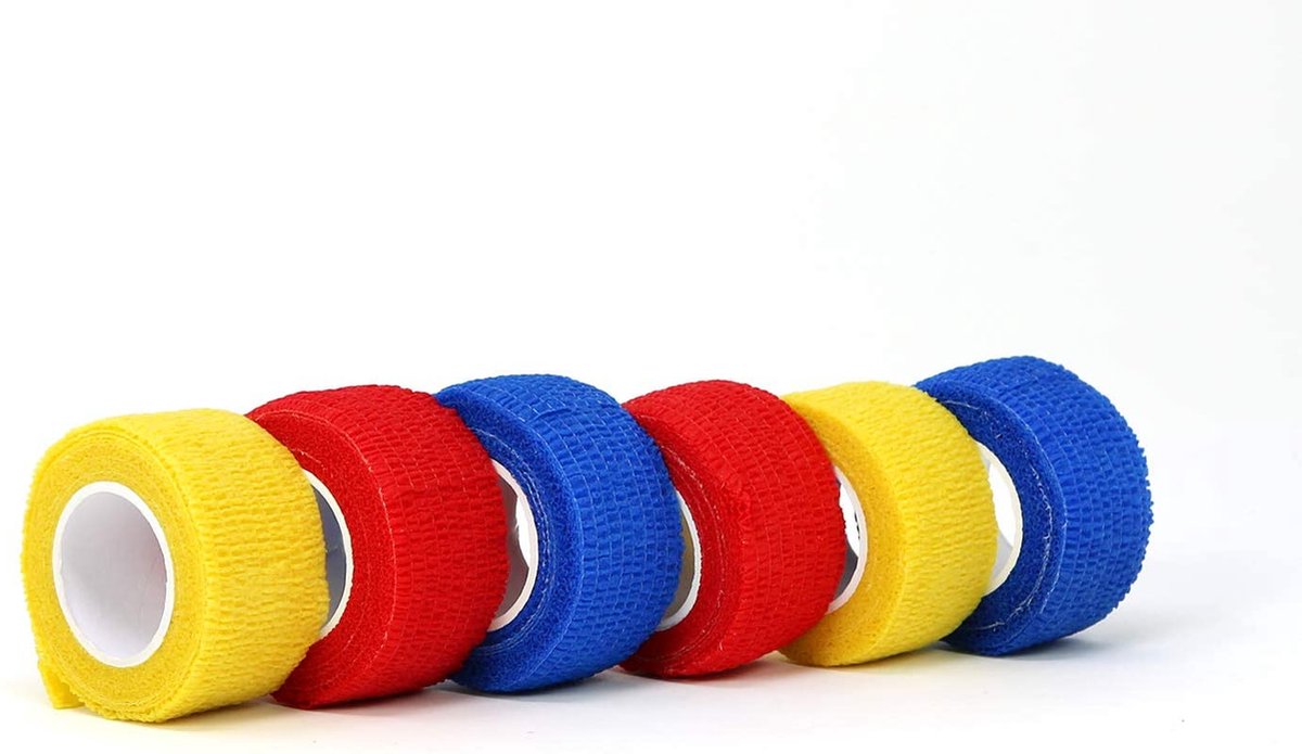 12x zelfklevend verband - 5cm x 4 m - sporttape zelfklevend - elastisch ...