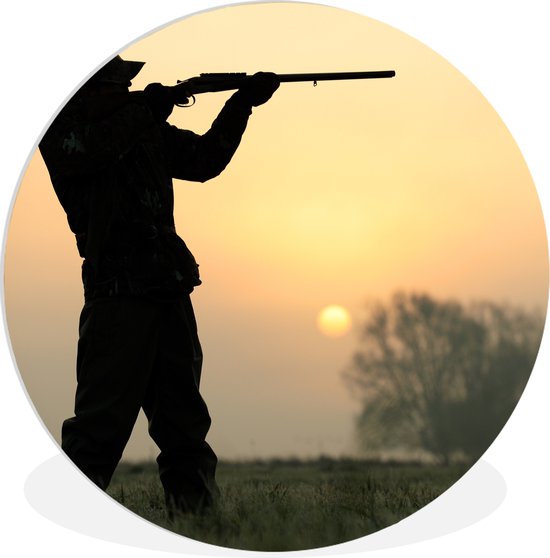 Wall Circle - Wall Circle Indoor - Silhouette d'un chasseur pointant ...