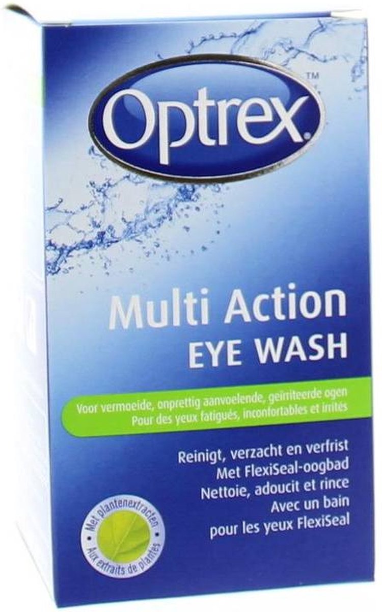 Optrex Multi Action Eye Wash - Geïrriteerde Ogen - Oogdouche - 100 ml ...