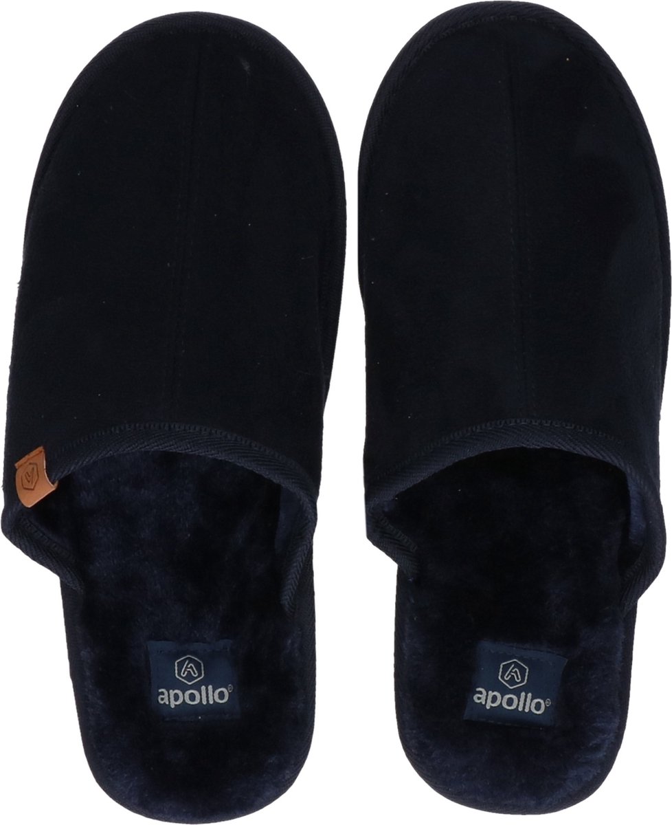 Instap sloffen/pantoffels heren - Navy Blauw - Maat 43-44 | bol.com