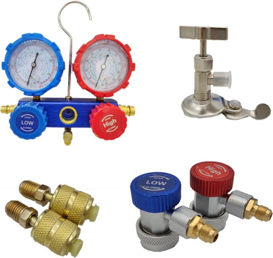 Manomètre Nordse - Manomètre - Climatisation - Set complet - Manomètre ...