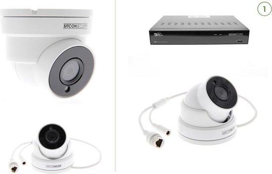 Sitcon | 2K HD UTP 1 Dome camera set - Plus - met POE NVR recorder ...