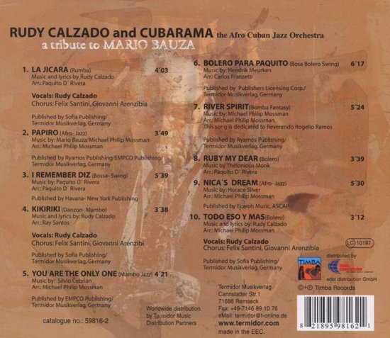 Tribute To Mario Bauza, Paquito d'Rivera & the Afro Cuban Jazz ...