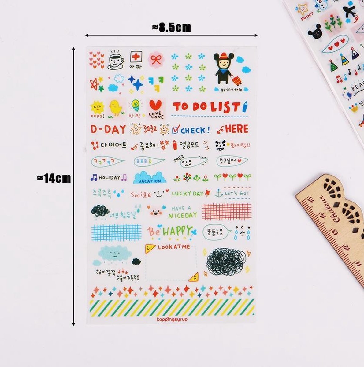 Kawaii stickers - Japanse sticker vellen met teksten en schattige ...