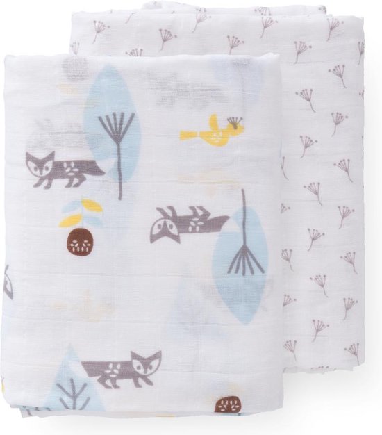 Fresk inbakerdoeken Fox Blue 70x60 cm set van 2 | bol
