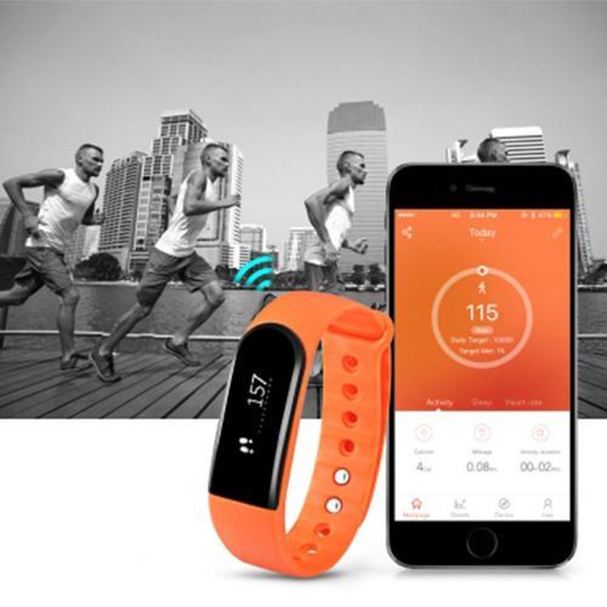 Activity Tracker ID101HR Stappenteller Fitness Armband met ...